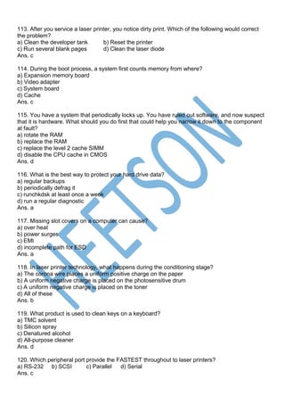 Computer Hardware MCQ Basic to Advanced Question | PDF