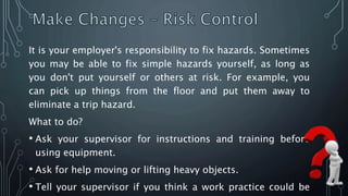 Computer hardware servicing practice occupational health and safety ...