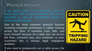 Computer hardware servicing practice occupational health and safety ...