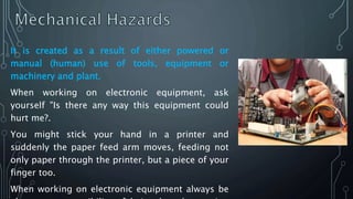 Computer hardware servicing practice occupational health and safety ...