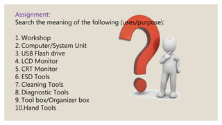 Computer hardware servicing 7 | PPTX