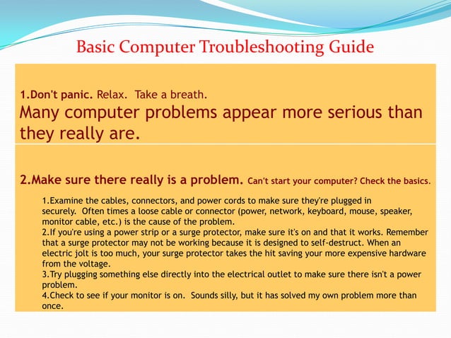 Computer hardware troubleshooting | PPTX
