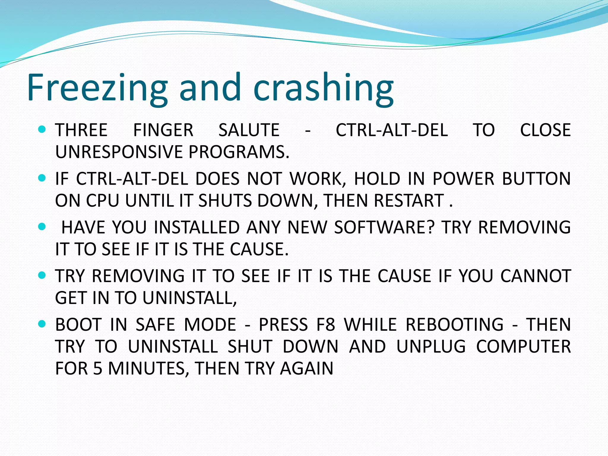 Computer hardware troubleshooting | PPTX