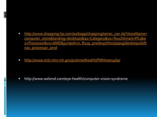 Computer Health Issues | PPTX