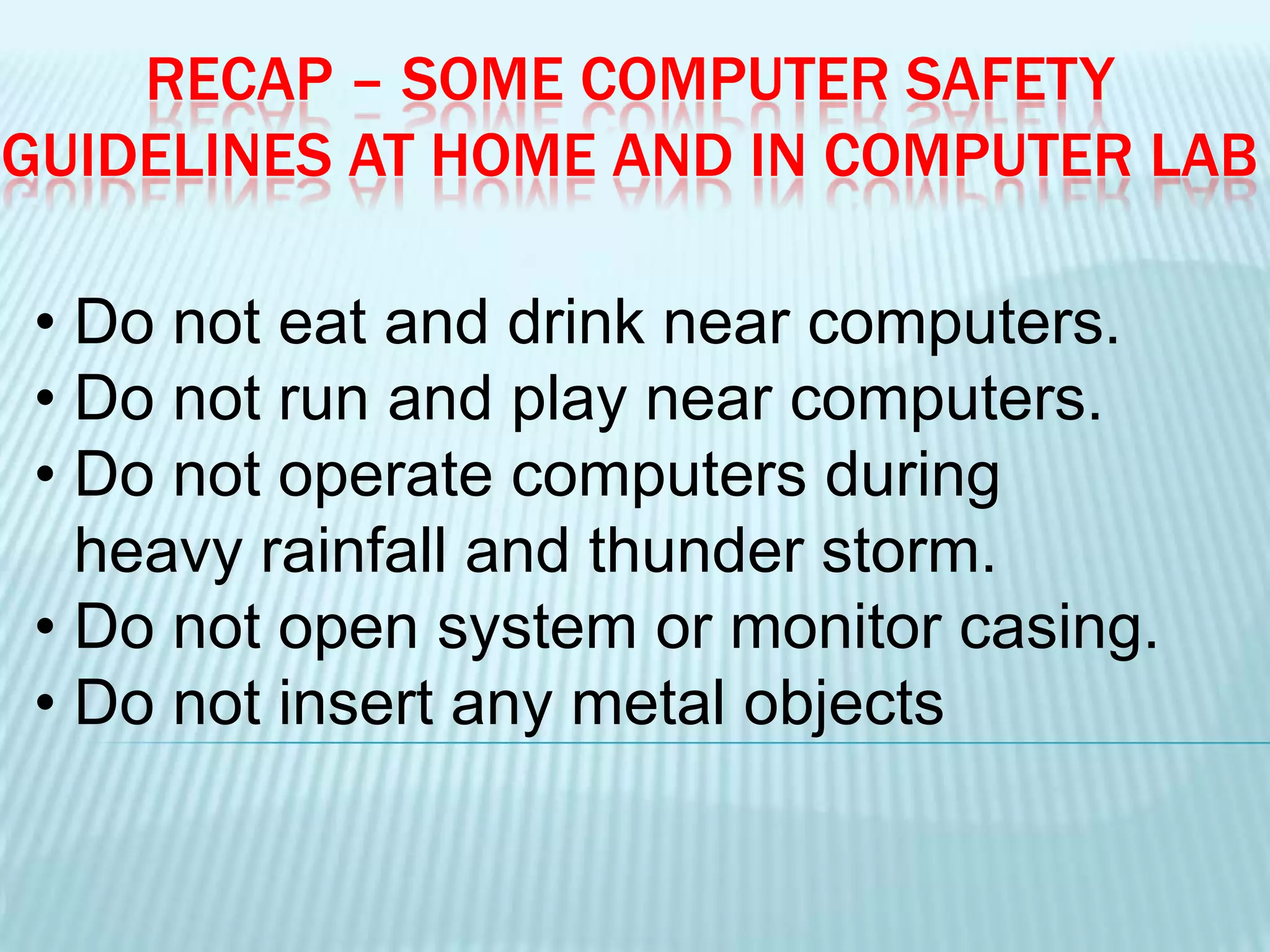 Computer health & safety issues | PPTX