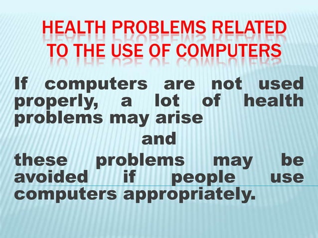 Computer health & safety issues | PPTX