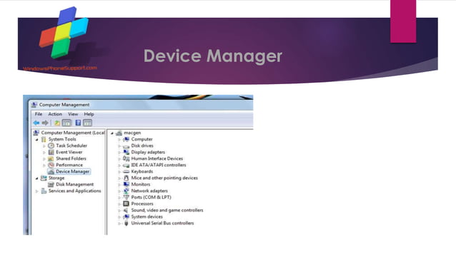 Computer help with device manager | PPTX | Operating Systems | Computer ...