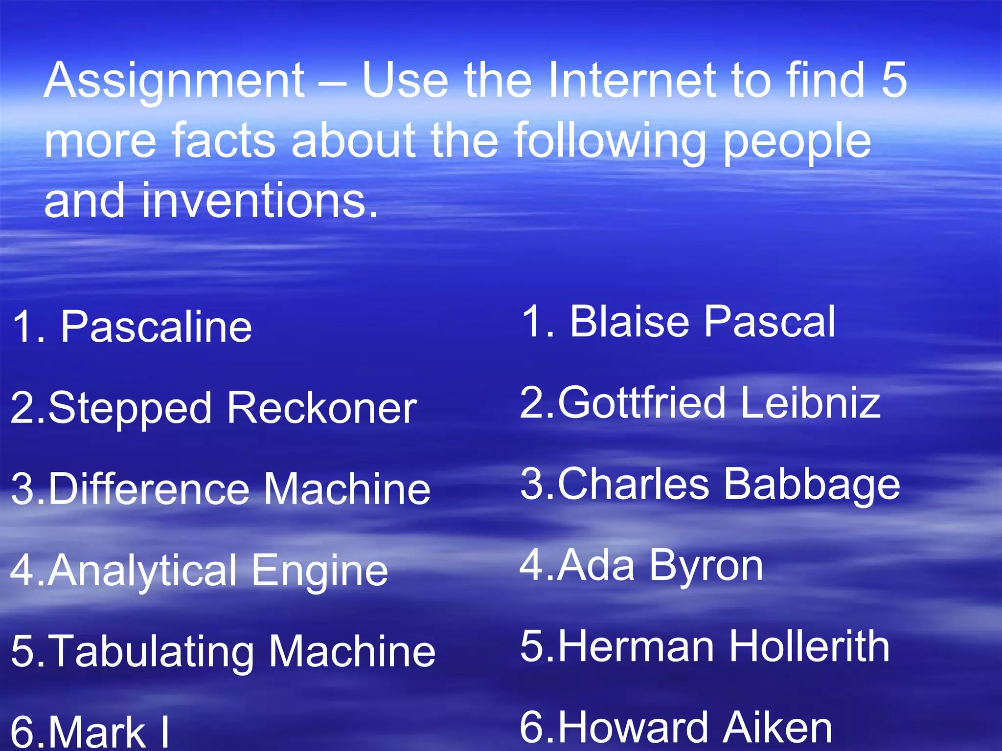 Computer history | PPT | Computing | Technology & Computing