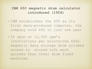 Computer history | PPTX | Computing | Technology & Computing