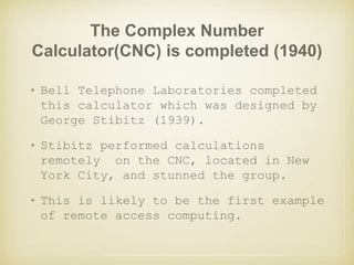 Computer history | PPTX | Computing | Technology & Computing