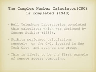 Computer history | PPTX | Computing | Technology & Computing