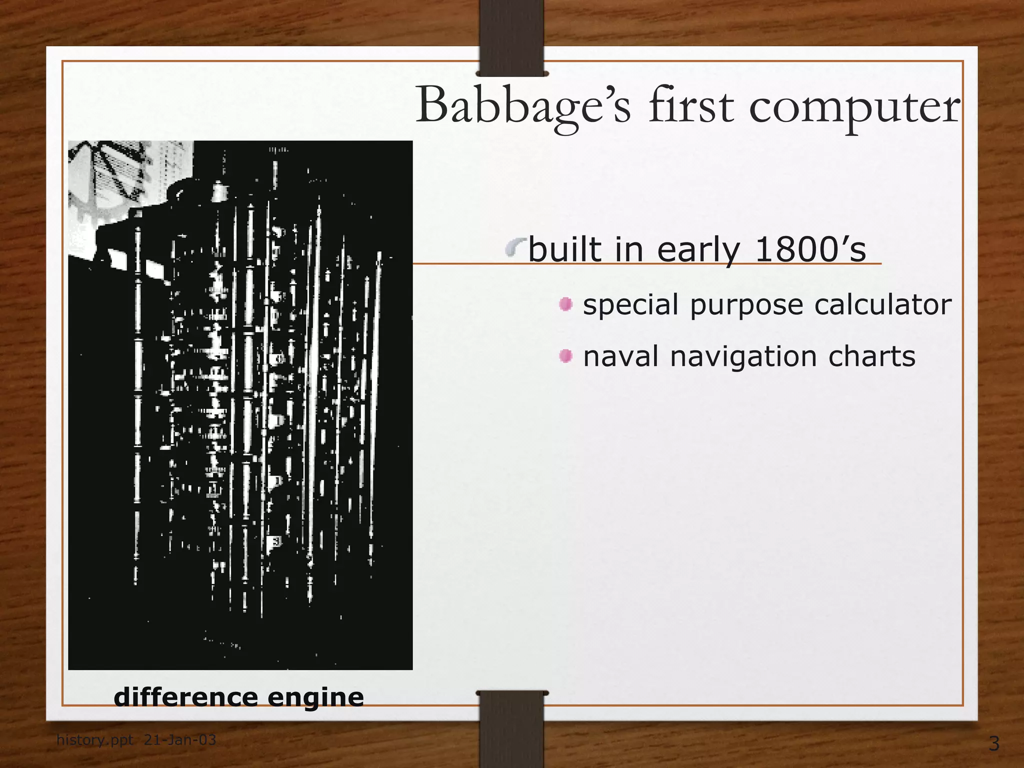 Computer history | PPT | Science