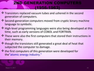 Computer,history,generations,and its types. | PPT