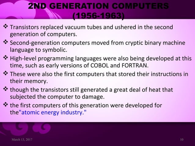 Computer,history,generations,and its types. | PPT