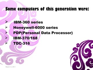 Computer,history,generations,and its types. | PPT