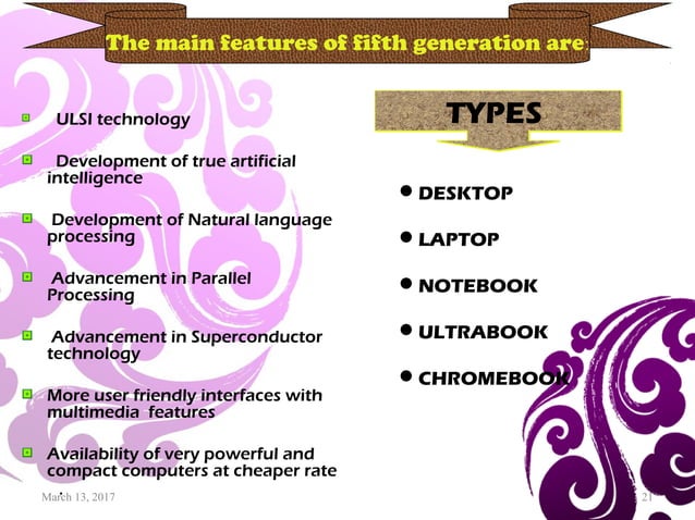Computer,history,generations,and its types. | PPT
