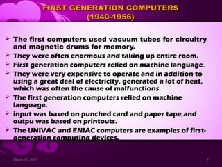 Computer,history,generations,and its types. | PPT