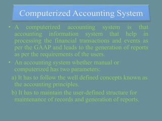 Computer in accounting | PPTX