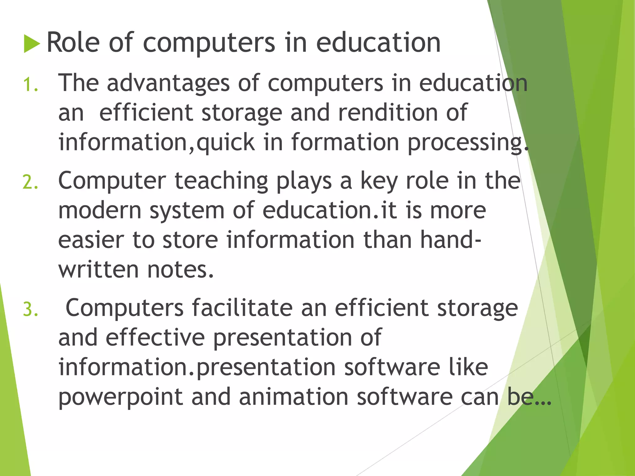 Computer in education | PPTX