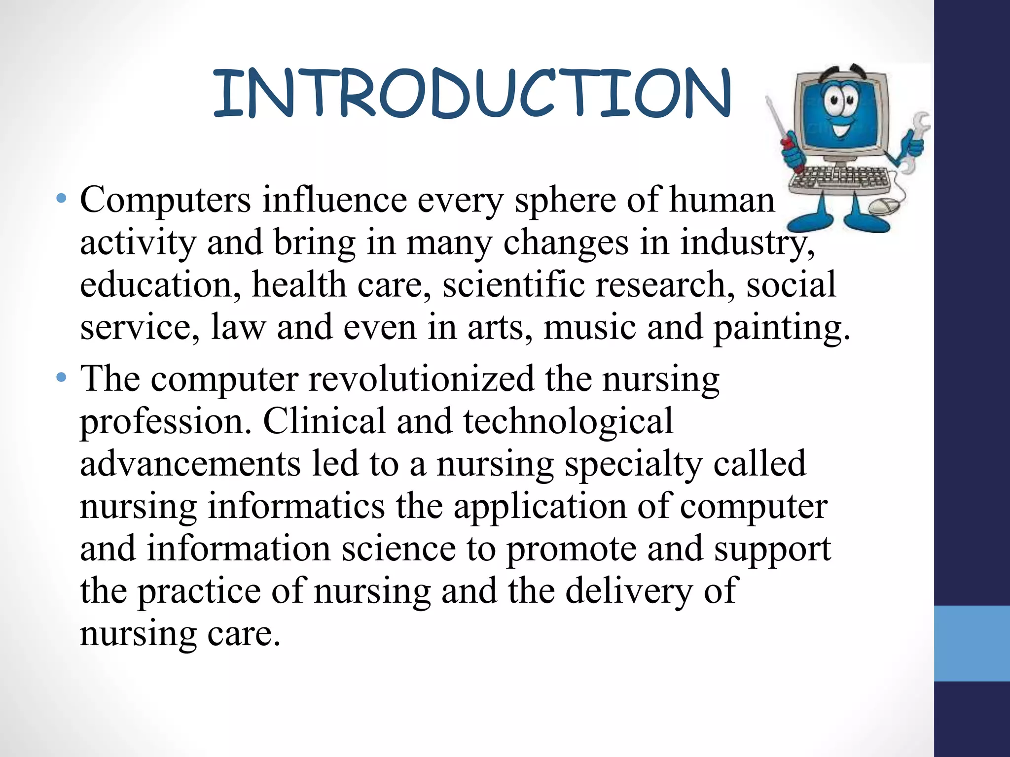 Computer in nursing | PPTX