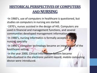 Computer in nursing | PPTX