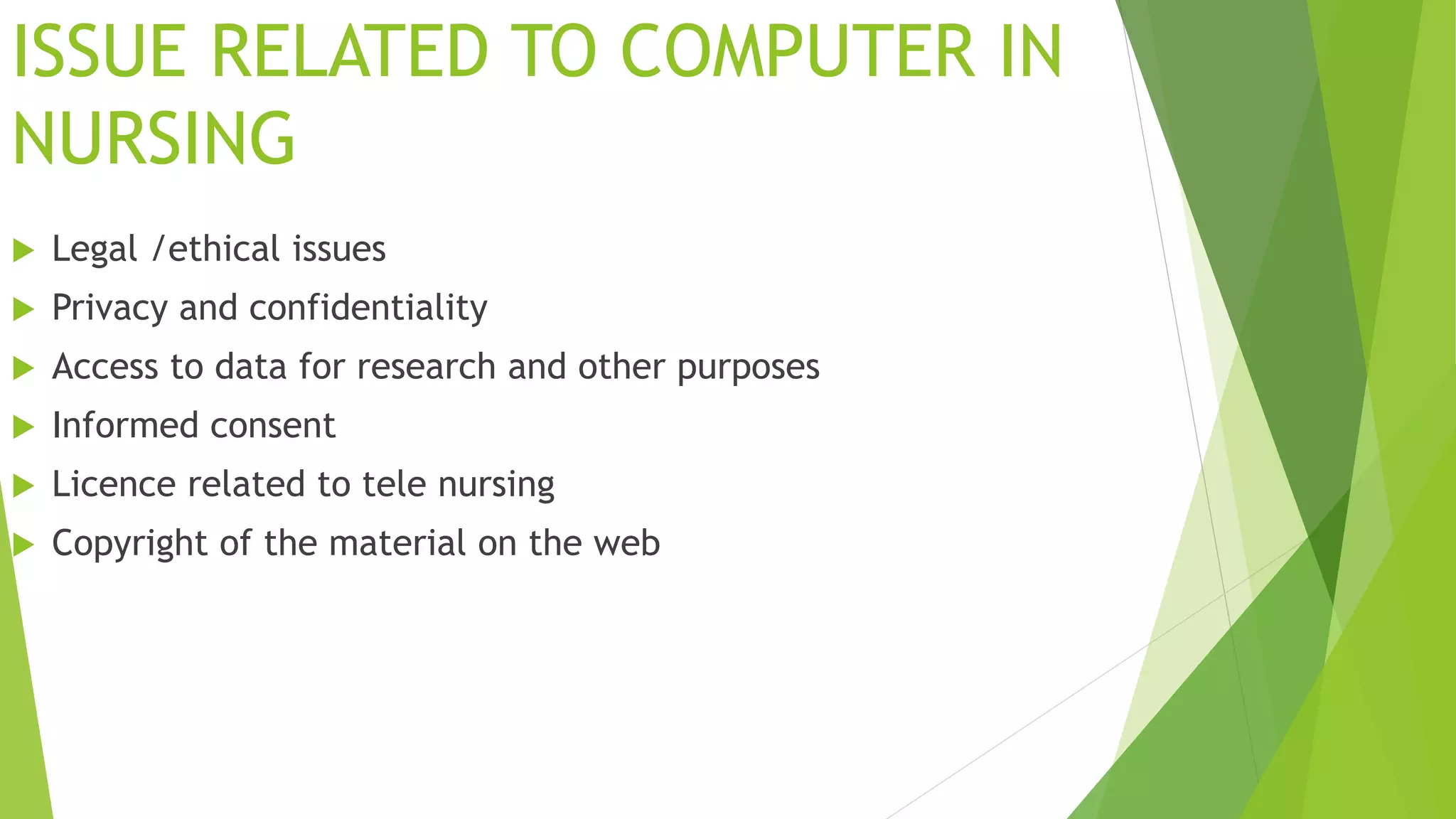 Computer in nursing | PPTX