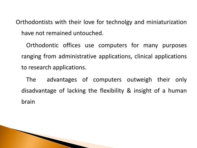 Computer in orthodontics | PPTX