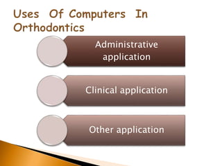 Computer in orthodontics | PPTX