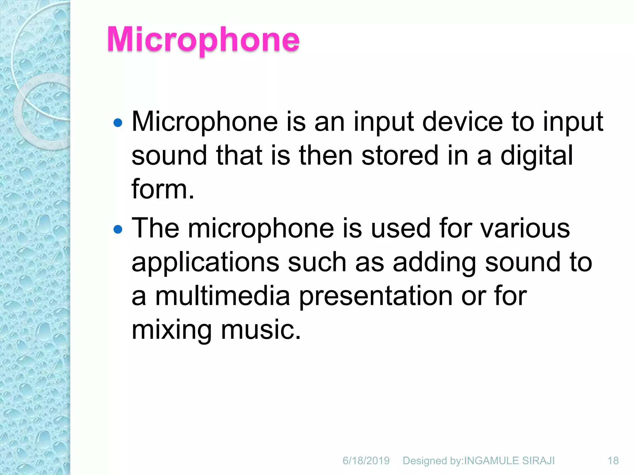 Computer Input And Output Devices Pptx Computer Peripherals Computing