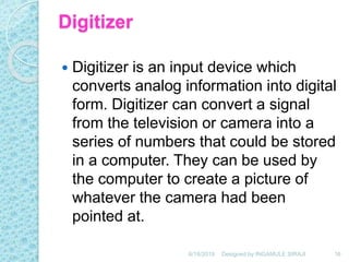 Computer input and output devices | PPTX