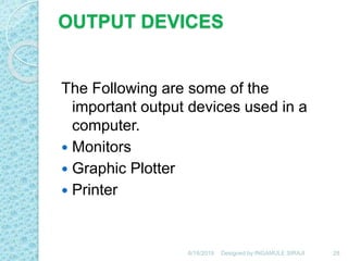 Computer input and output devices | PPTX