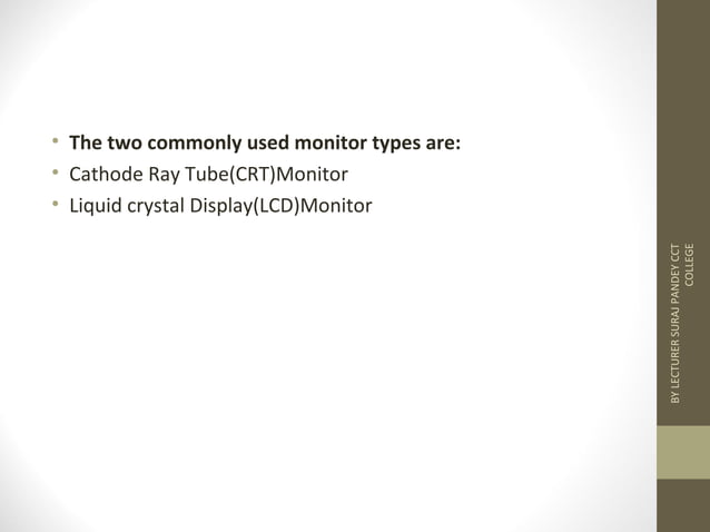 Basic fundamental Computer input/output Accessories | PPT