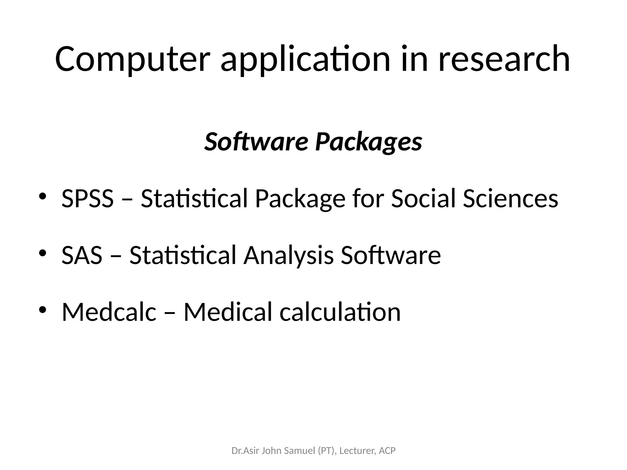 computer in research.pptx. Use of Computers in Research | PPTX
