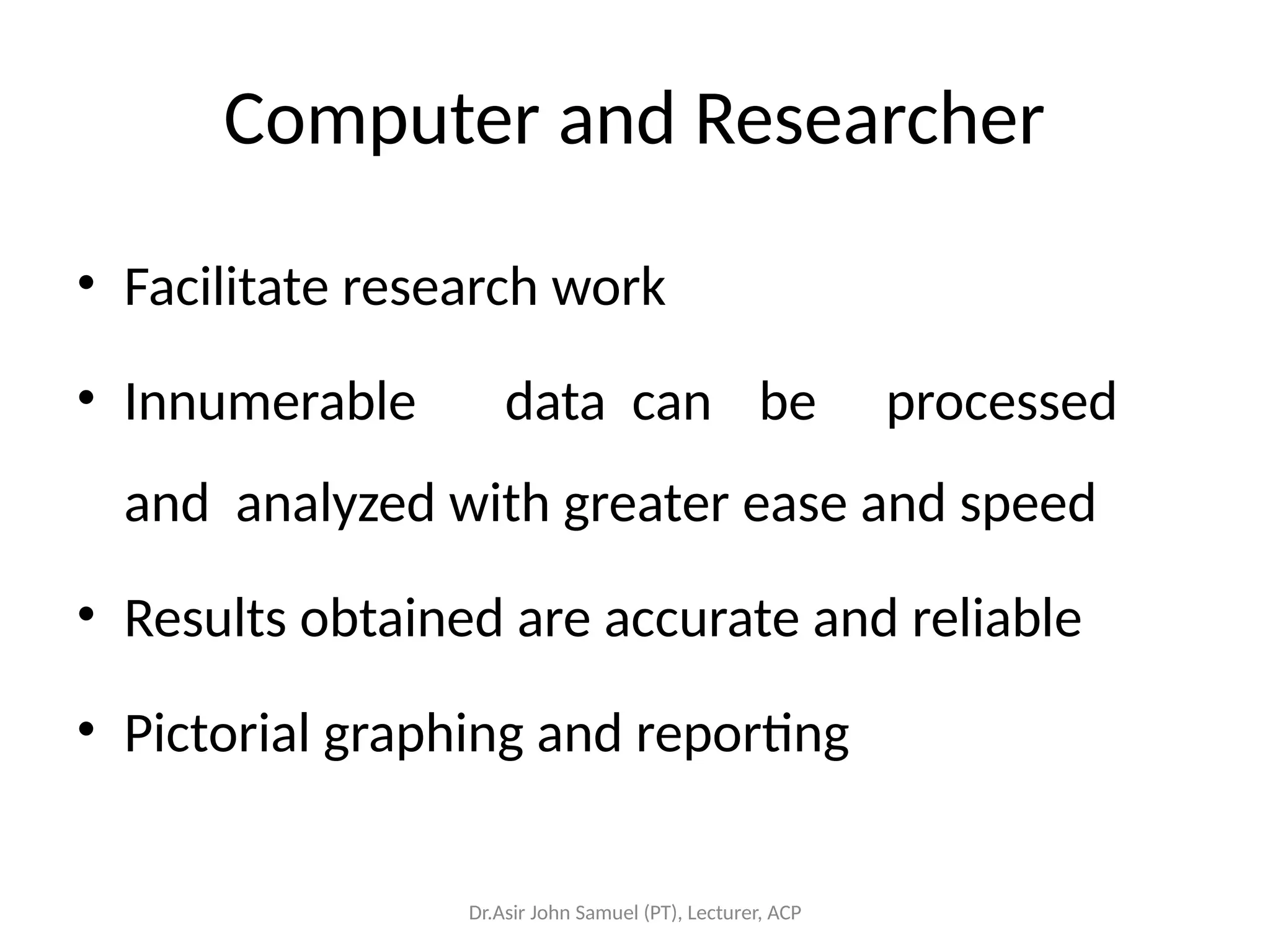 computer in research.pptx. Use of Computers in Research | PPTX