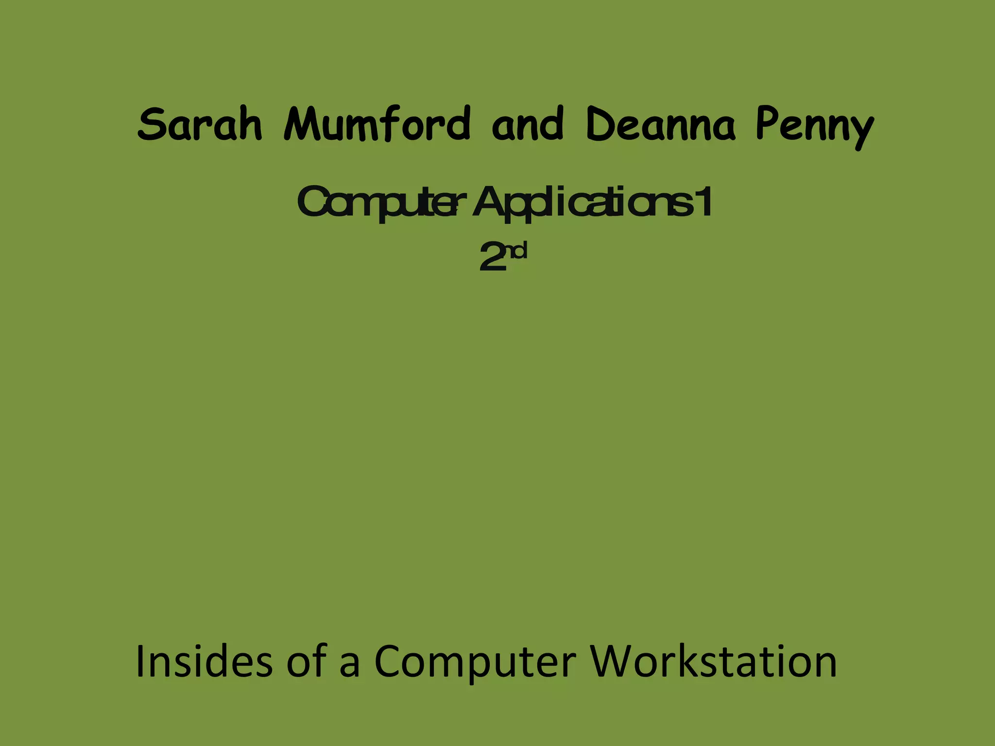 Inside a Computer | PPT