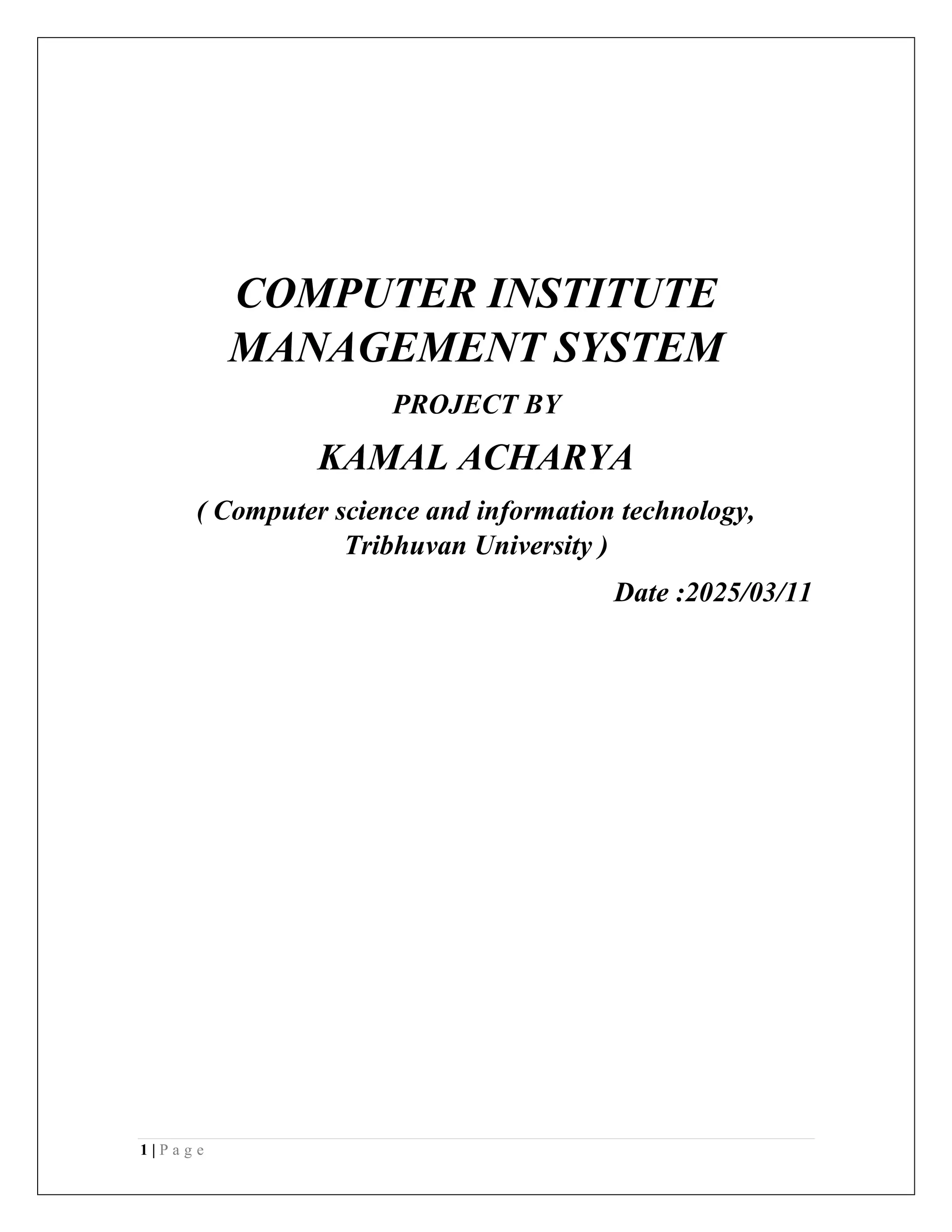 COMPUTER INSTITUTE Management system.pdf