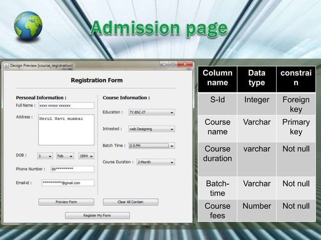 Computer institute website(TYIT project) | PPTX | Databases | Computer ...