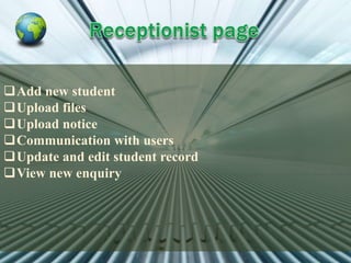 Computer institute website(TYIT project) | PPTX | Databases | Computer ...