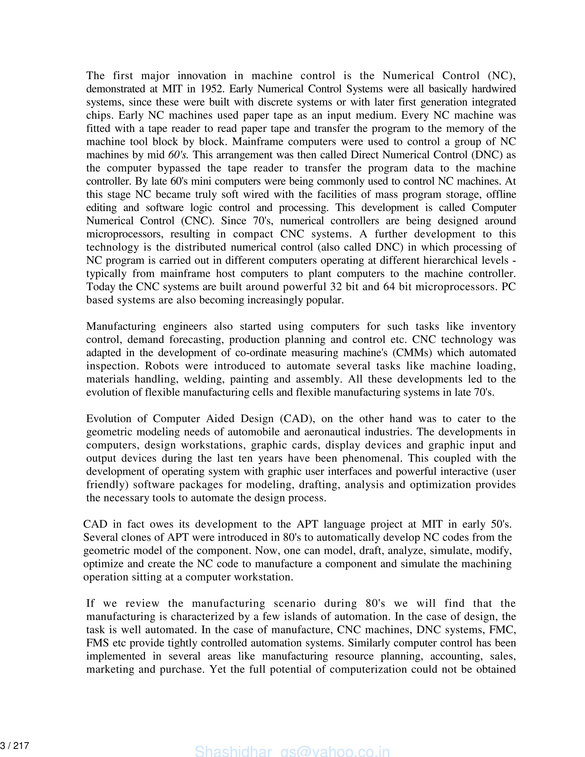 Computer integrated manufacturing | PDF