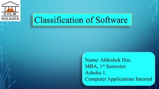 Classification of Software | PPTX