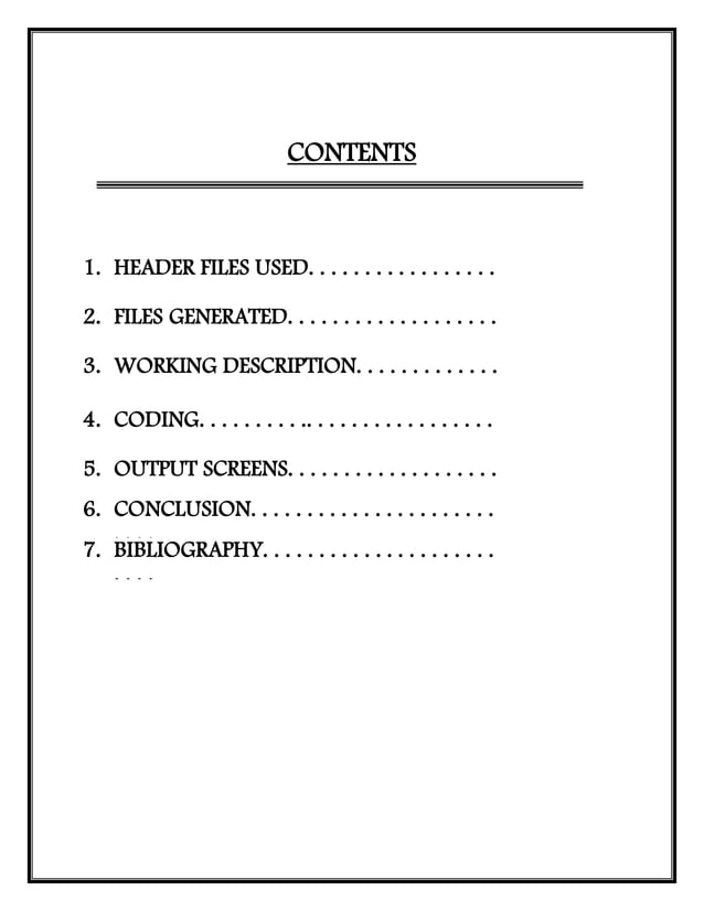 Computer Science Investigatory Project Class 12 | PDF