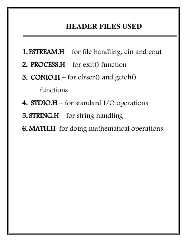 Computer Science Investigatory Project Class 12
