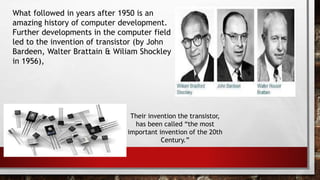 Computer inventors and their inventions the world is thankful for | PPTX