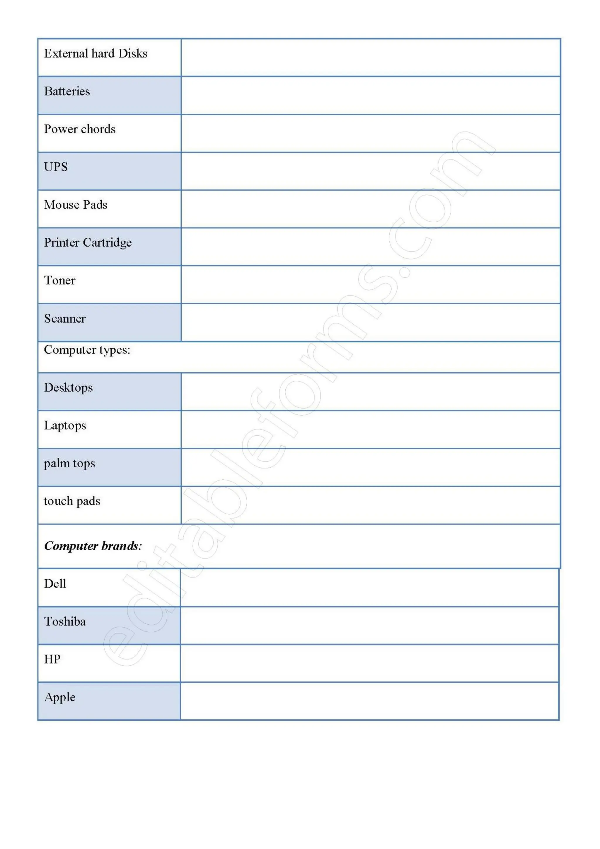 Computer Inventory Fillable PDF Template | PDF | PC Games | Video Gaming