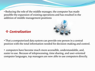 Computerisation and organisational development | PPSX
