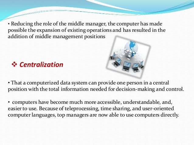 Computerisation and organisational development
