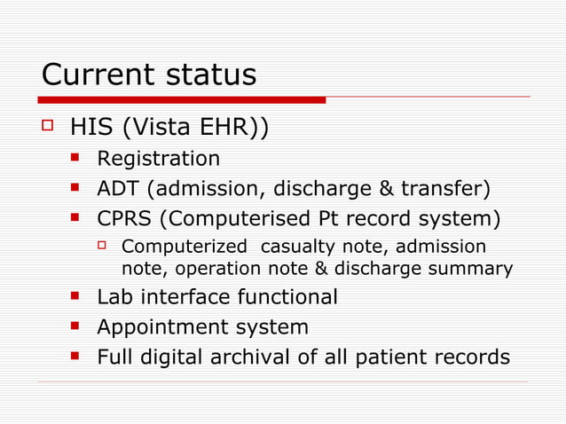 Computerisation of hospitals in developing countries | PPT