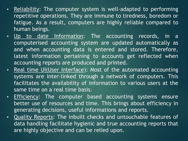 Computerised Accounting System | PPTX