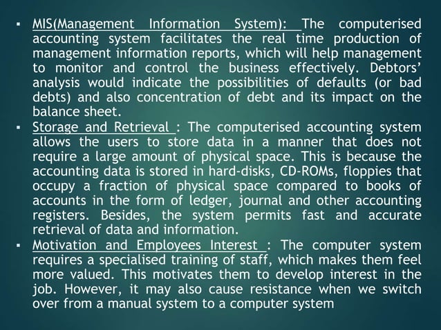 Computerised Accounting System | PPTX