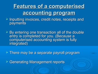 Computerised accounting week 1 | PPT